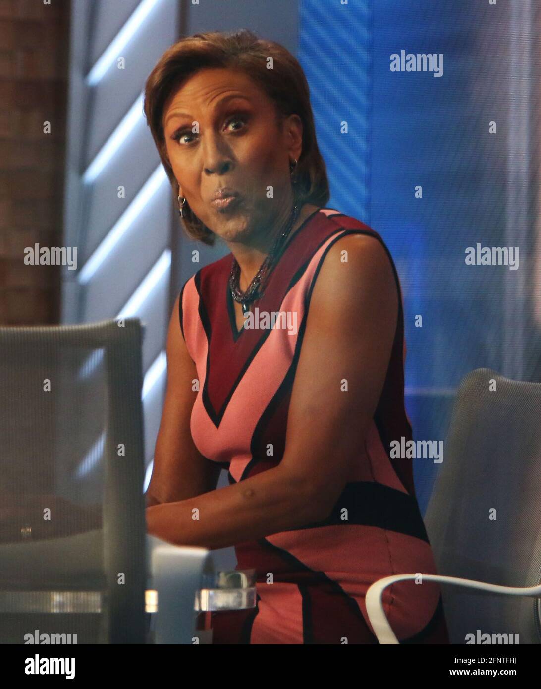 NEW YORK, NY- May 18: Robin Roberts on the set of Good Morning America ...
