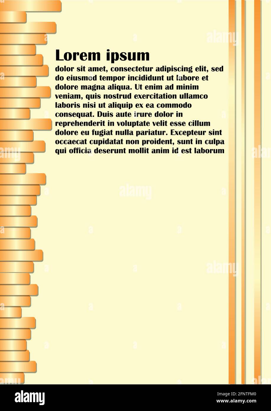 Yellow background with gradient strips, leaflet or flyer template ...