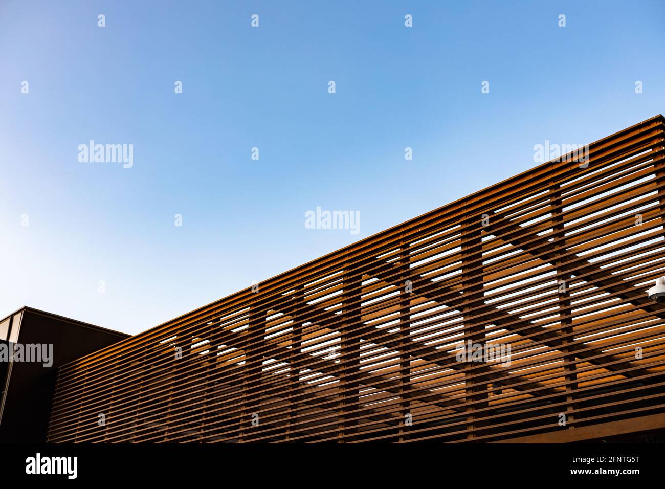 Wood slat roof hi-res stock photography and images - Alamy
