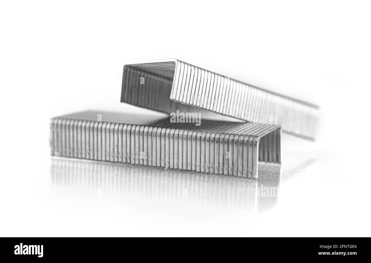 Pile of staples Black and White Stock Photos & Images - Alamy