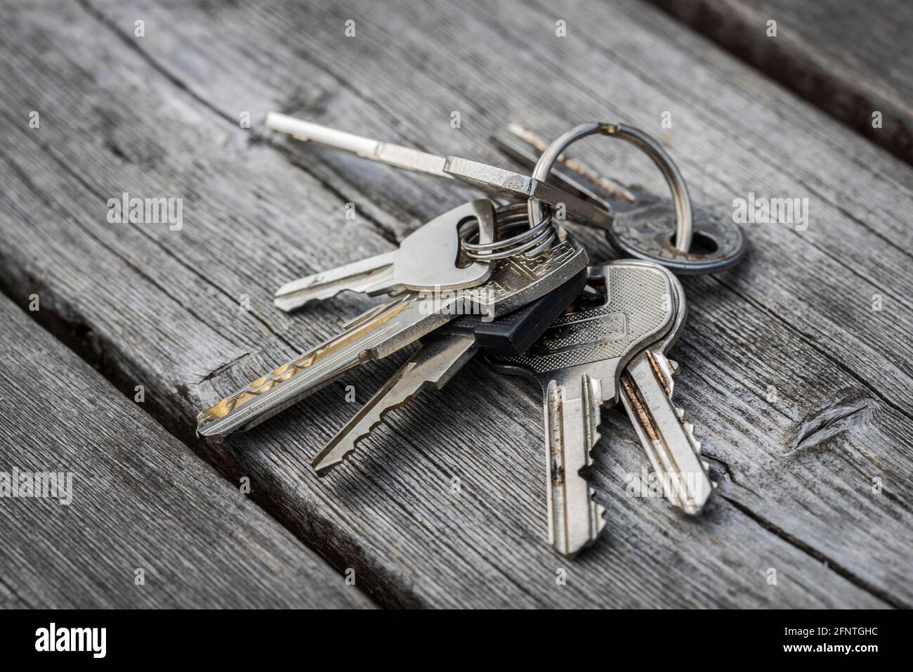 forgotten keys lie on a bench. don't get home. High quality photo Stock ...
