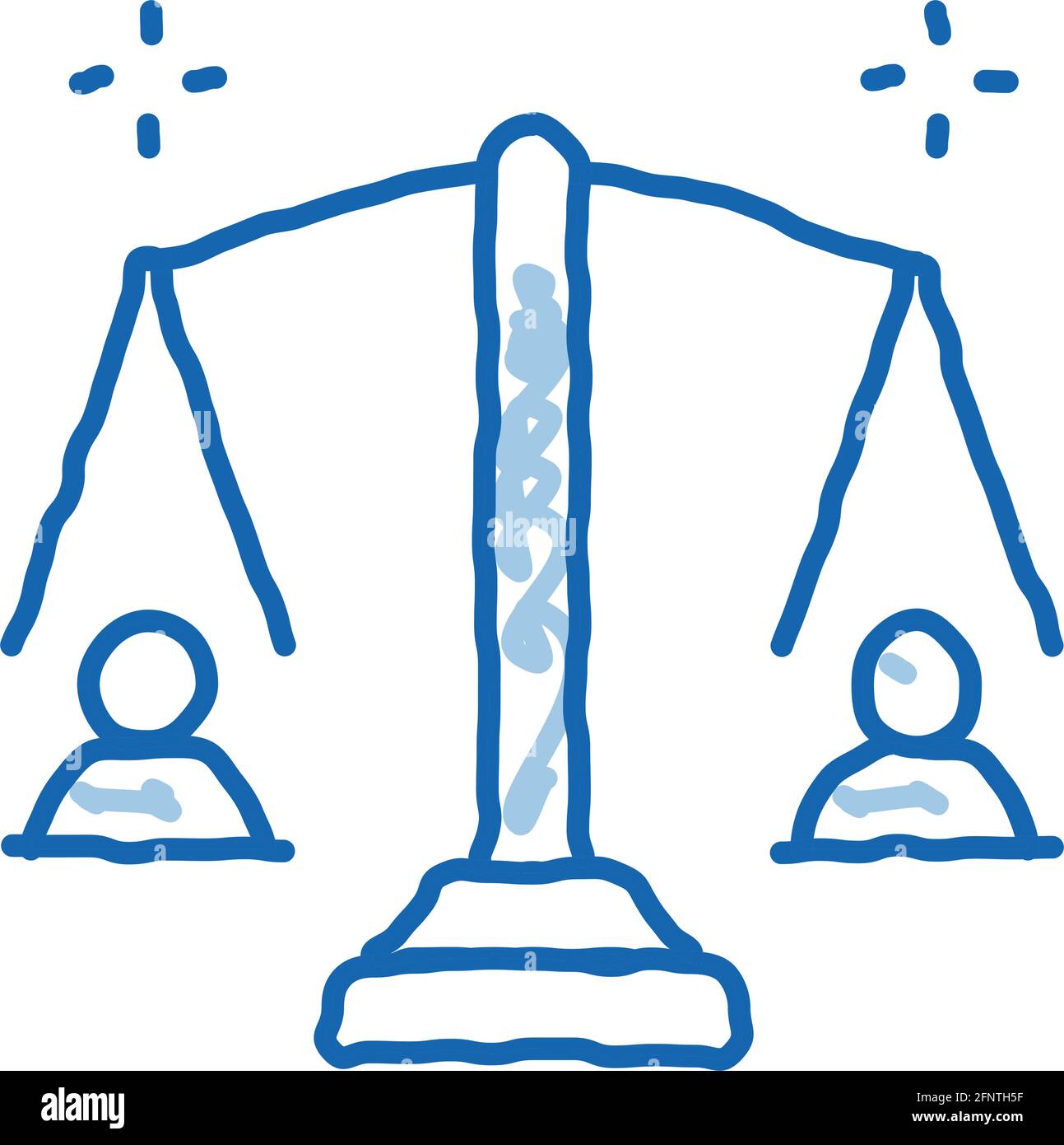 racial scales doodle icon hand drawn illustration Stock Vector Image ...