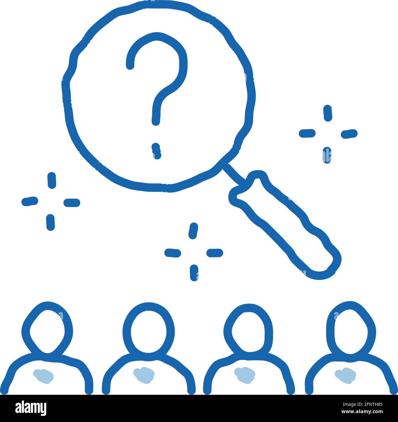 research audience question doodle icon hand drawn illustration Stock ...
