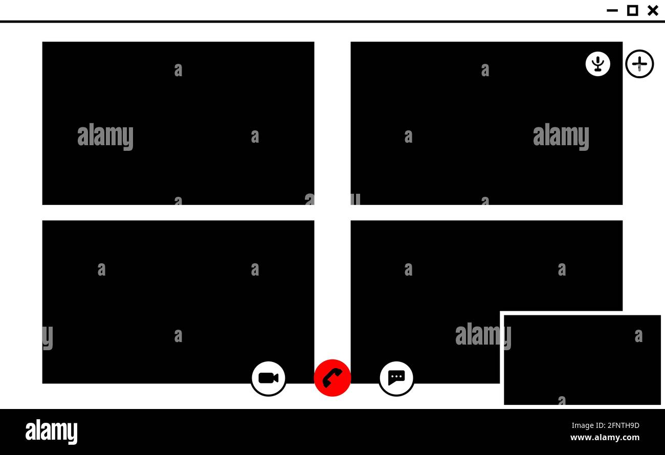 Video call screen template. illustration for photoshop Stock Photo - Alamy