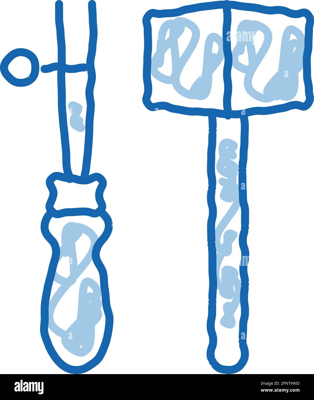 leather craft tools doodle icon hand drawn illustration Stock Vector ...