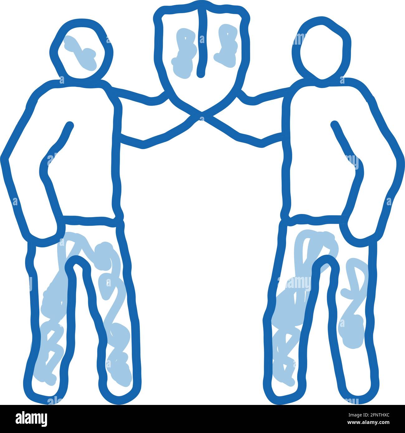 racial protection doodle icon hand drawn illustration Stock Vector ...