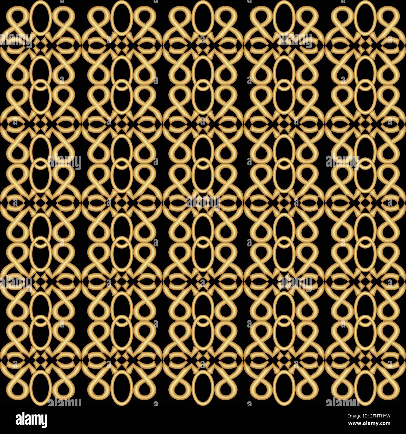 Golden grid in antique design. Symmetric vintage golden patterns on ...
