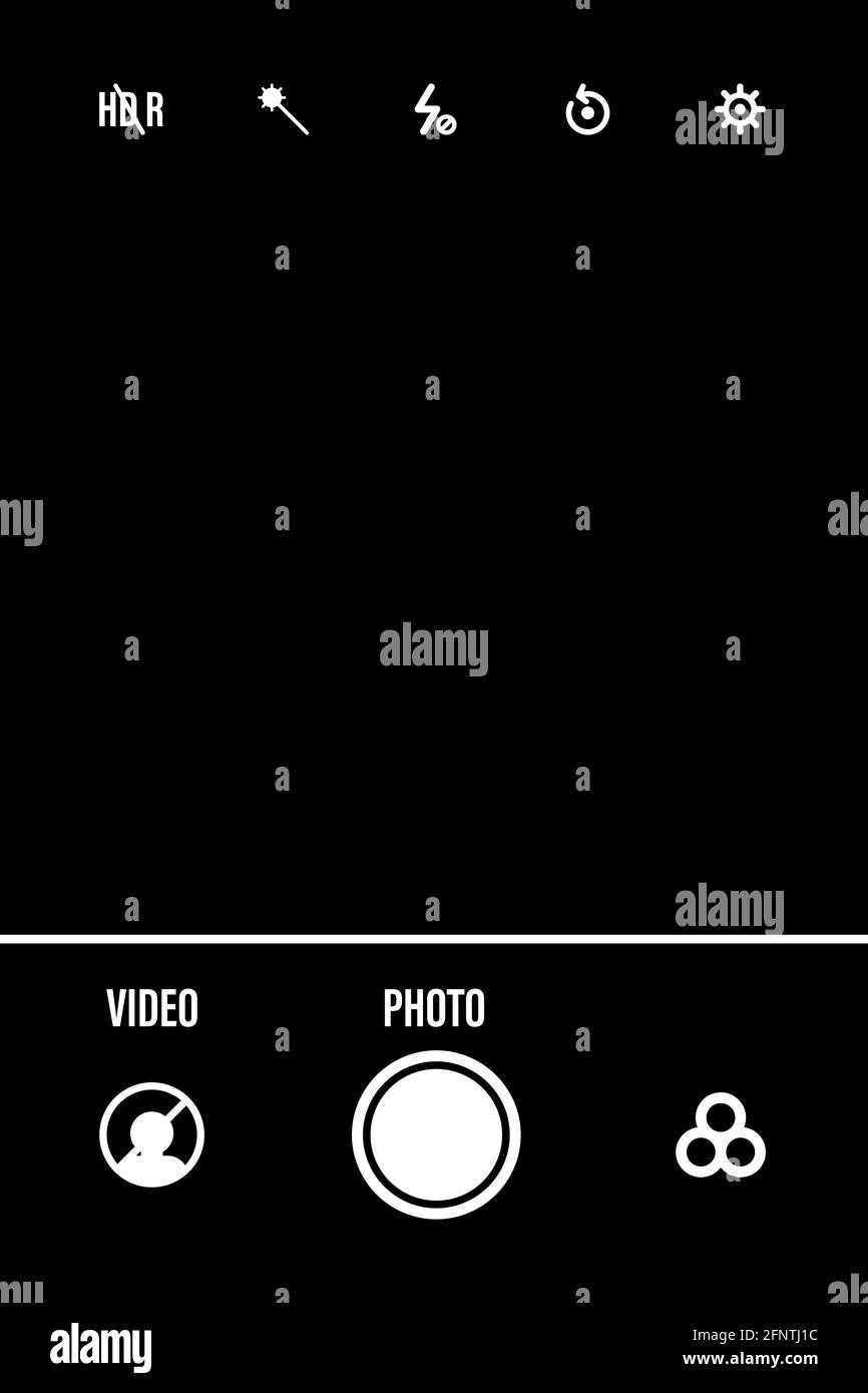 Camera focusing screen. illustration. Camera screen for photoshop Stock ...