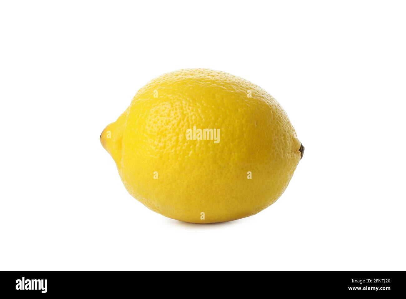 Fresh single lemon isolated on white background Stock Photo - Alamy