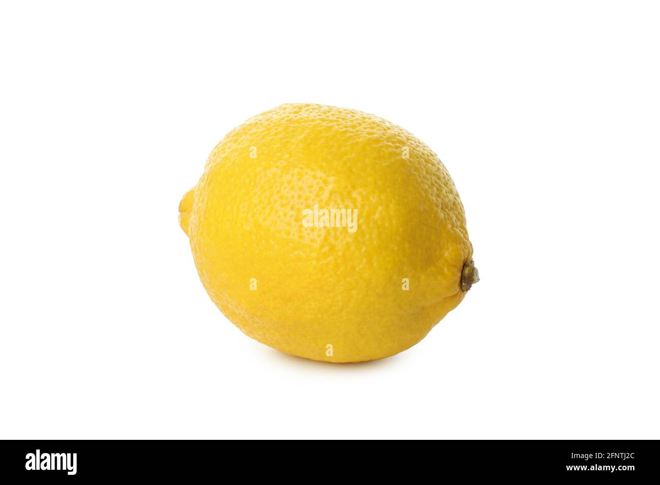 Fresh single lemon isolated on white background Stock Photo - Alamy