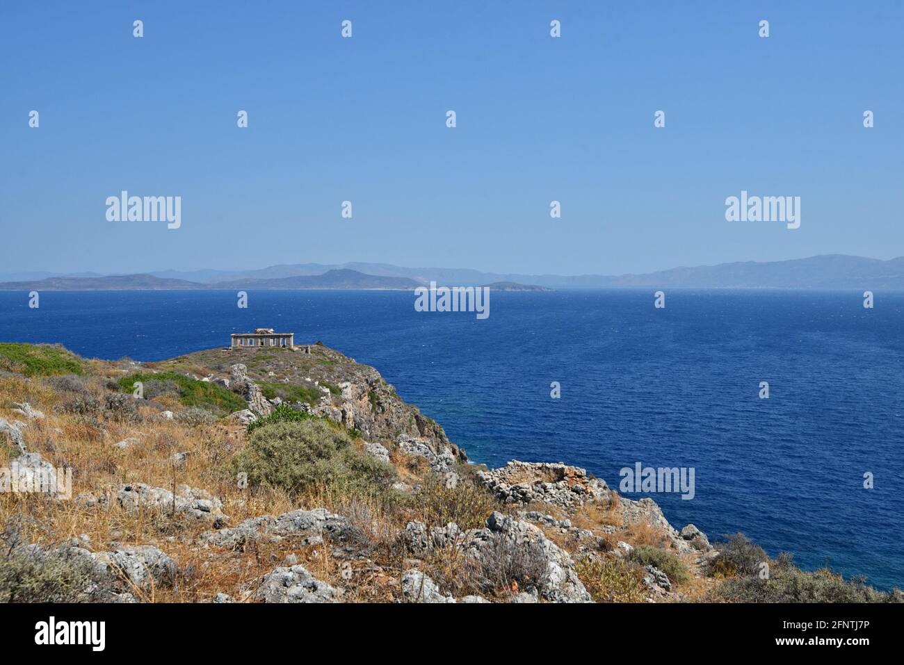 Scenic seascape at Cape Spathi overlooking the Mediterranean Sea in ...