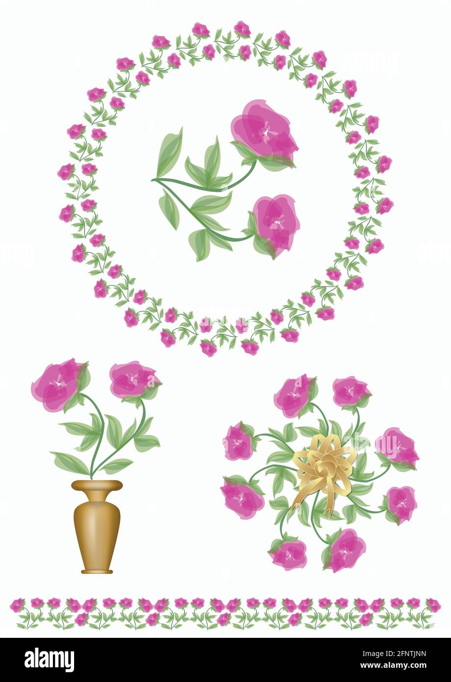 Rose motif Stock Vector Images - Alamy
