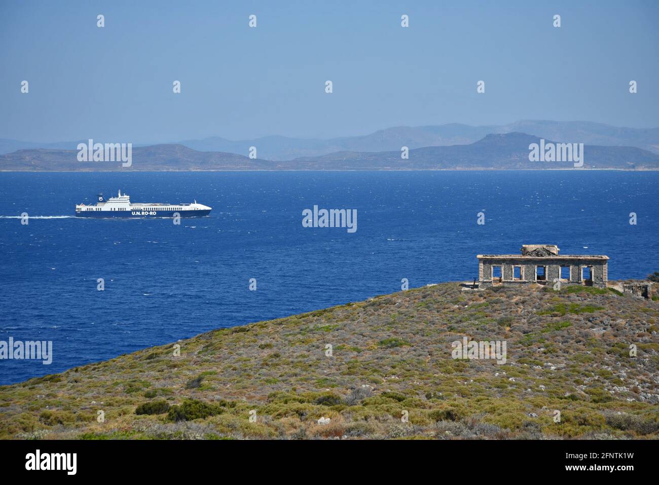 Scenic seascape at Cape Spathi overlooking the Mediterranean Sea in ...