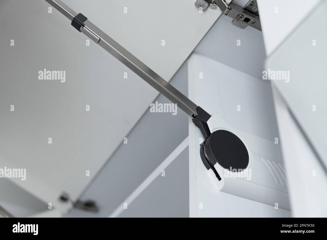 Kitchen cabinet with open fronts. Lift system for bifold fronts for ...