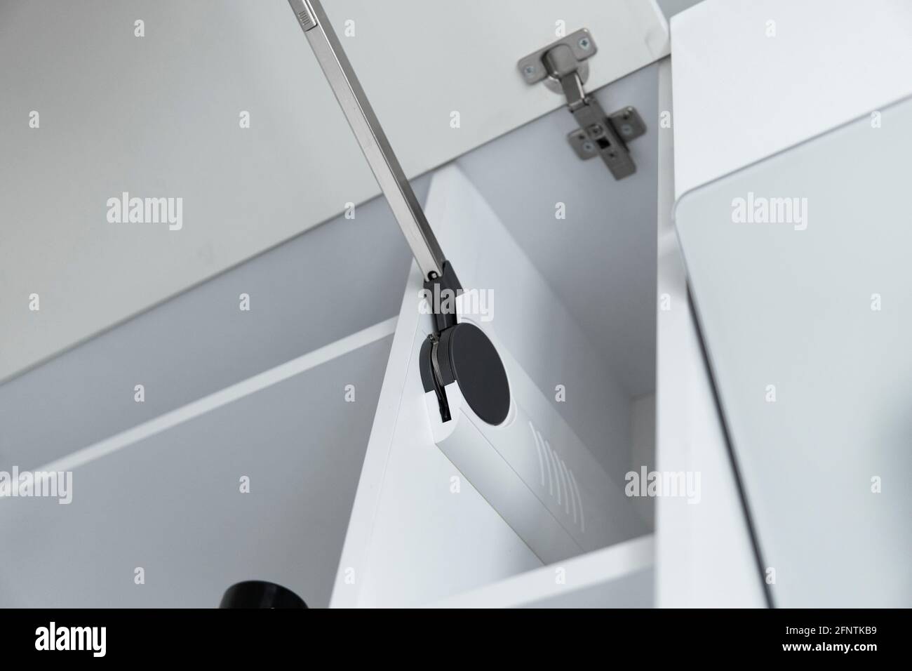 Kitchen cabinet with open fronts. Lift system for bifold fronts for ...