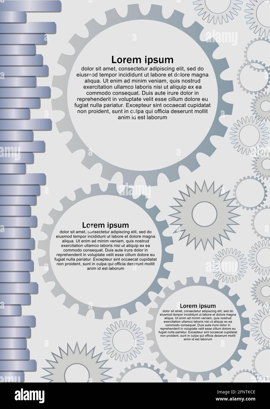 Techno background with metallic strips and gears. Suitable as leaflet ...