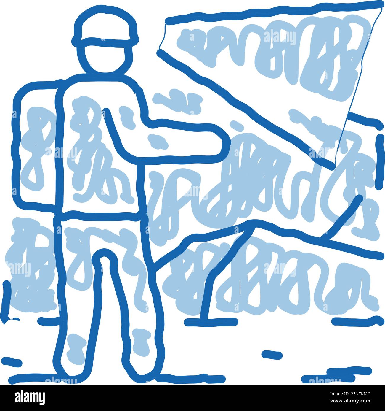 human in cave doodle icon hand drawn illustration Stock Vector Image ...