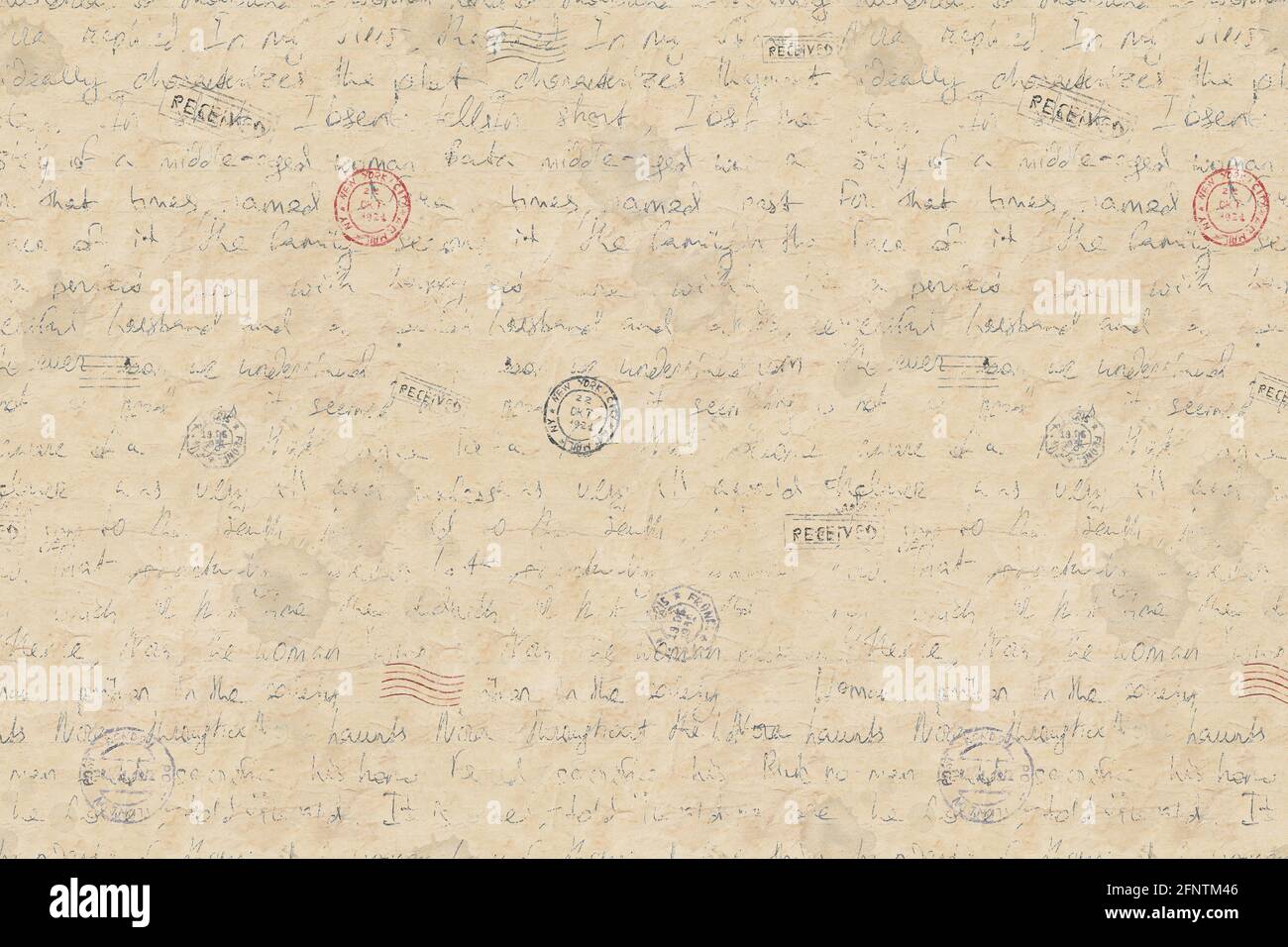 Abstract background in vintage style with old aged yellow brown paper ...