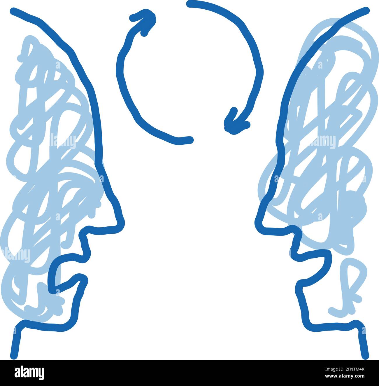 human dementia doodle icon hand drawn illustration Stock Vector Image ...