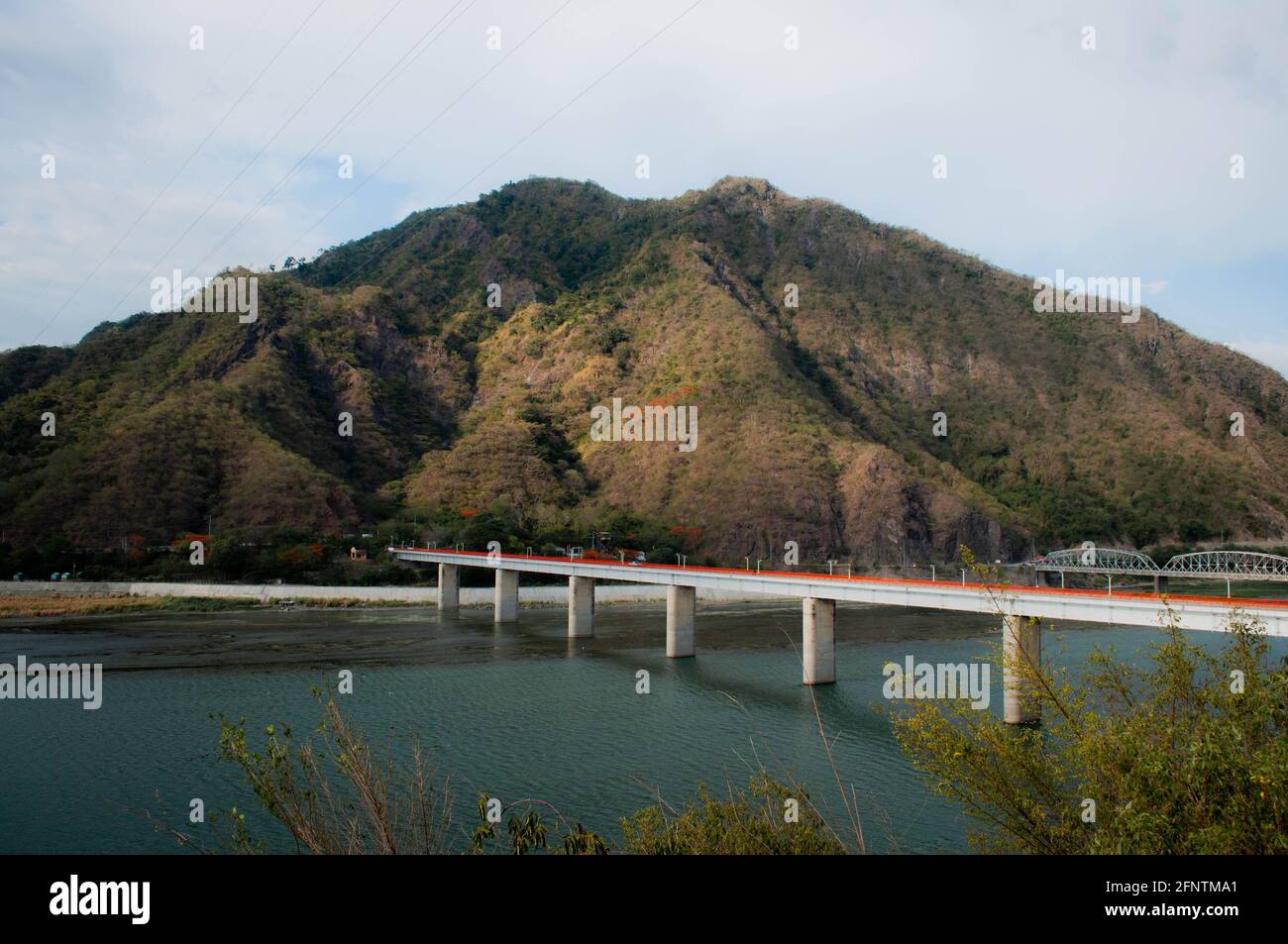 landscape of a bridge and mountain Stock Photo - Alamy
