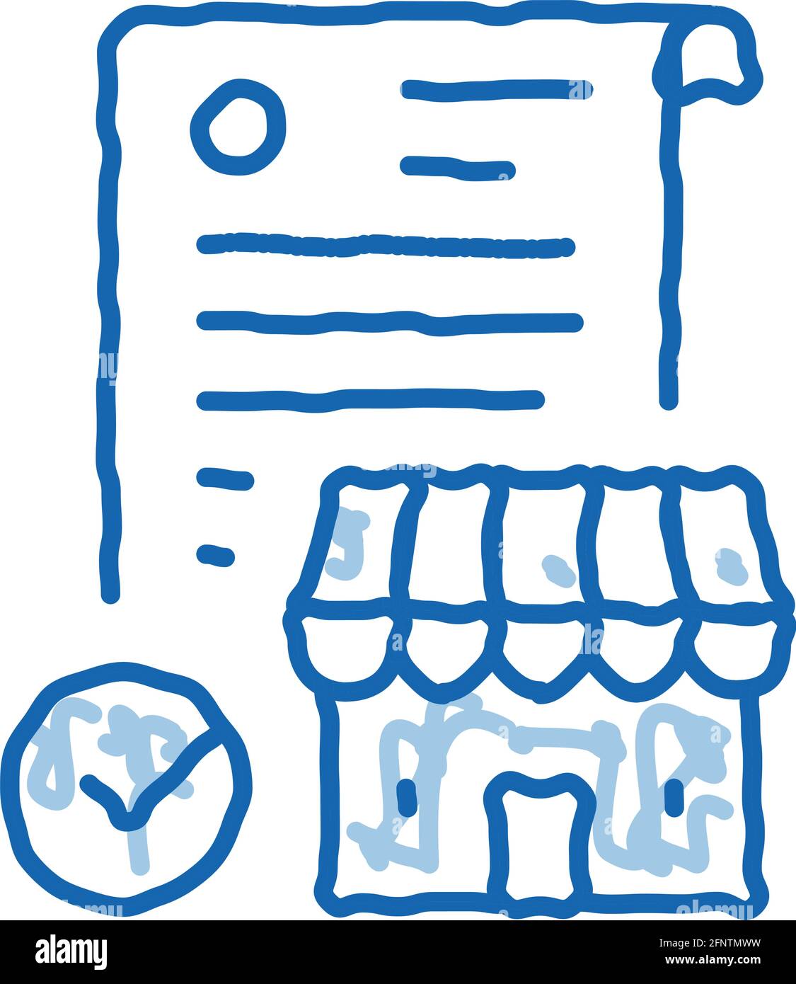 franchise contract agreement doodle icon hand drawn illustration Stock ...