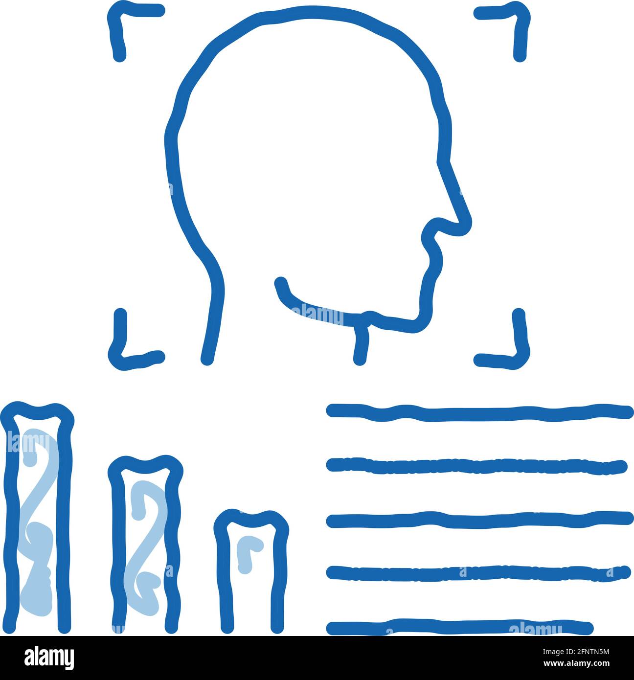 human profile information doodle icon hand drawn illustration Stock ...