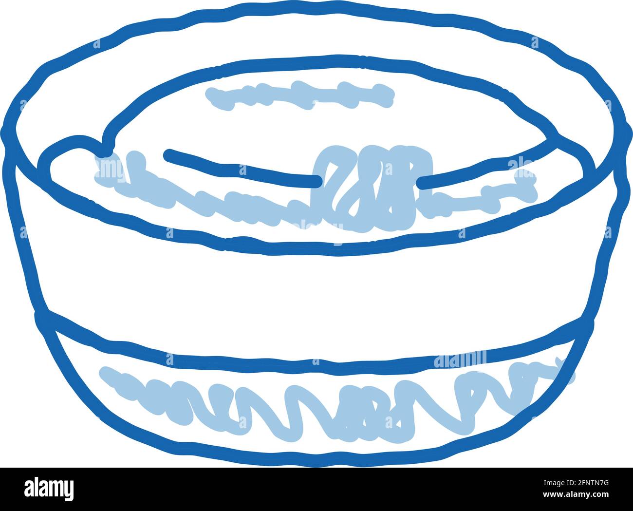 liquid cheese in bowl doodle icon hand drawn illustration Stock Vector ...