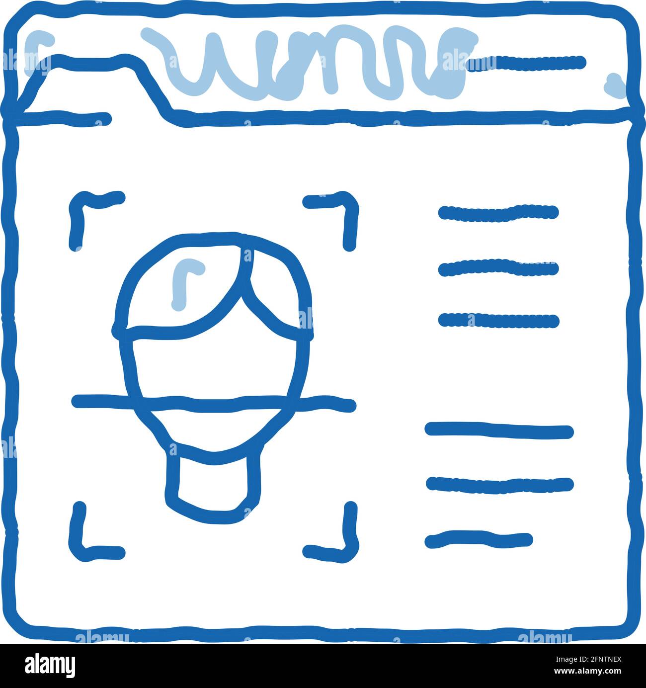 deepfake online scanner doodle icon hand drawn illustration Stock ...