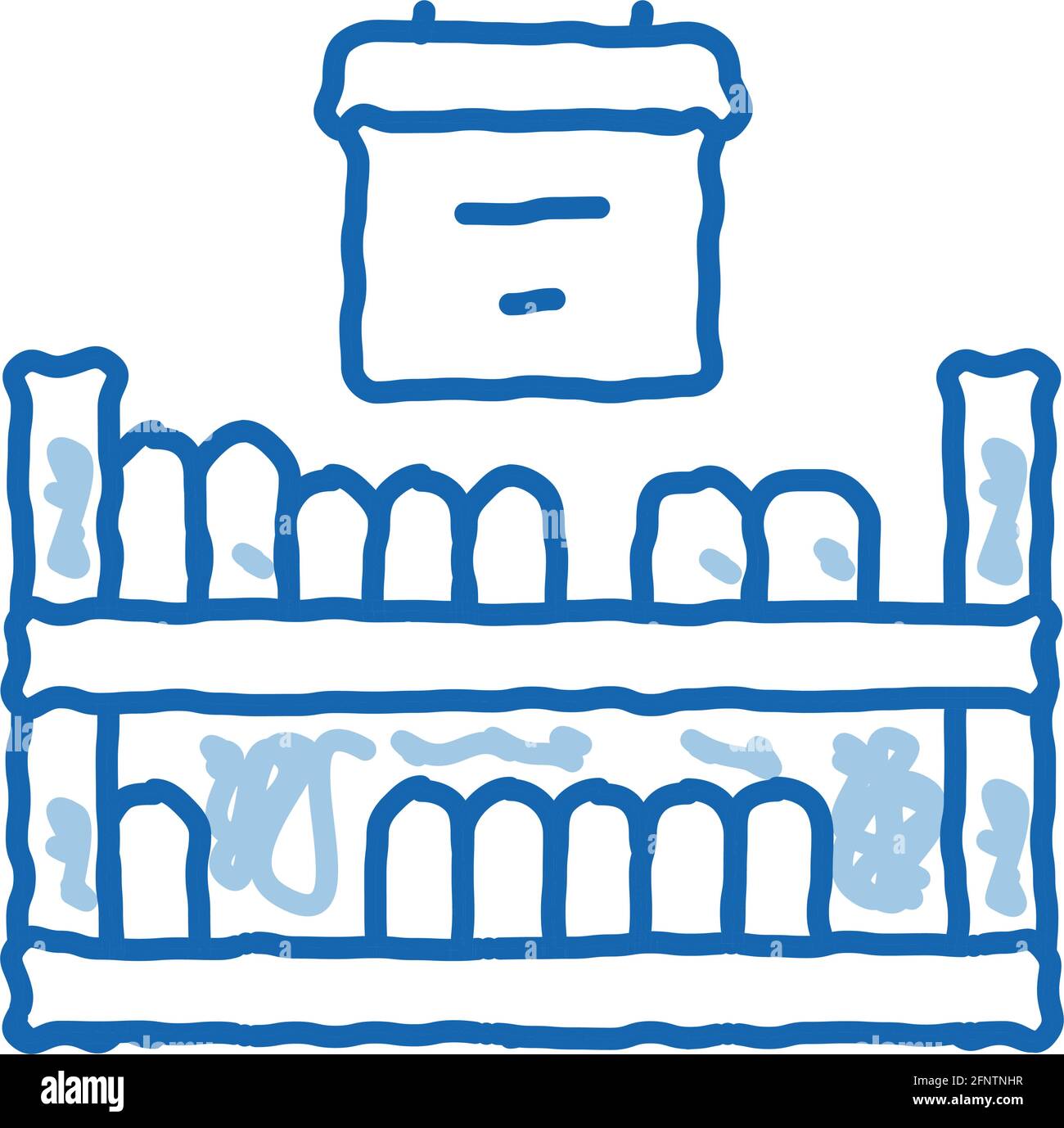 cheese shelf counter doodle icon hand drawn illustration Stock Vector ...