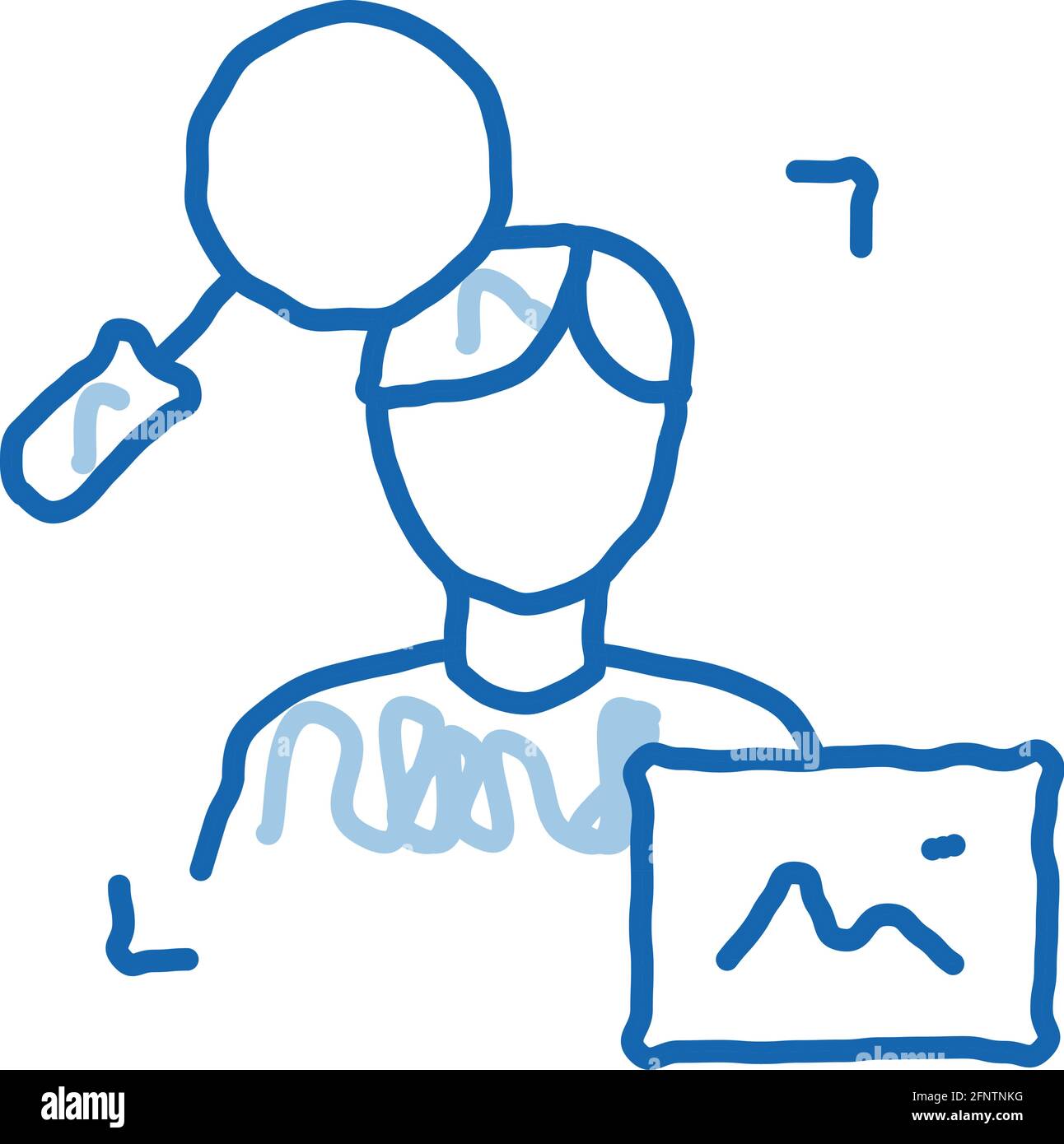 research human photo doodle icon hand drawn illustration Stock Vector ...