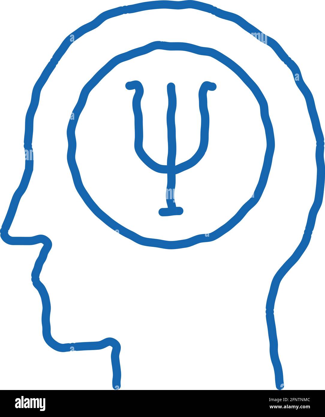 psychology in human brain doodle icon hand drawn illustration Stock ...