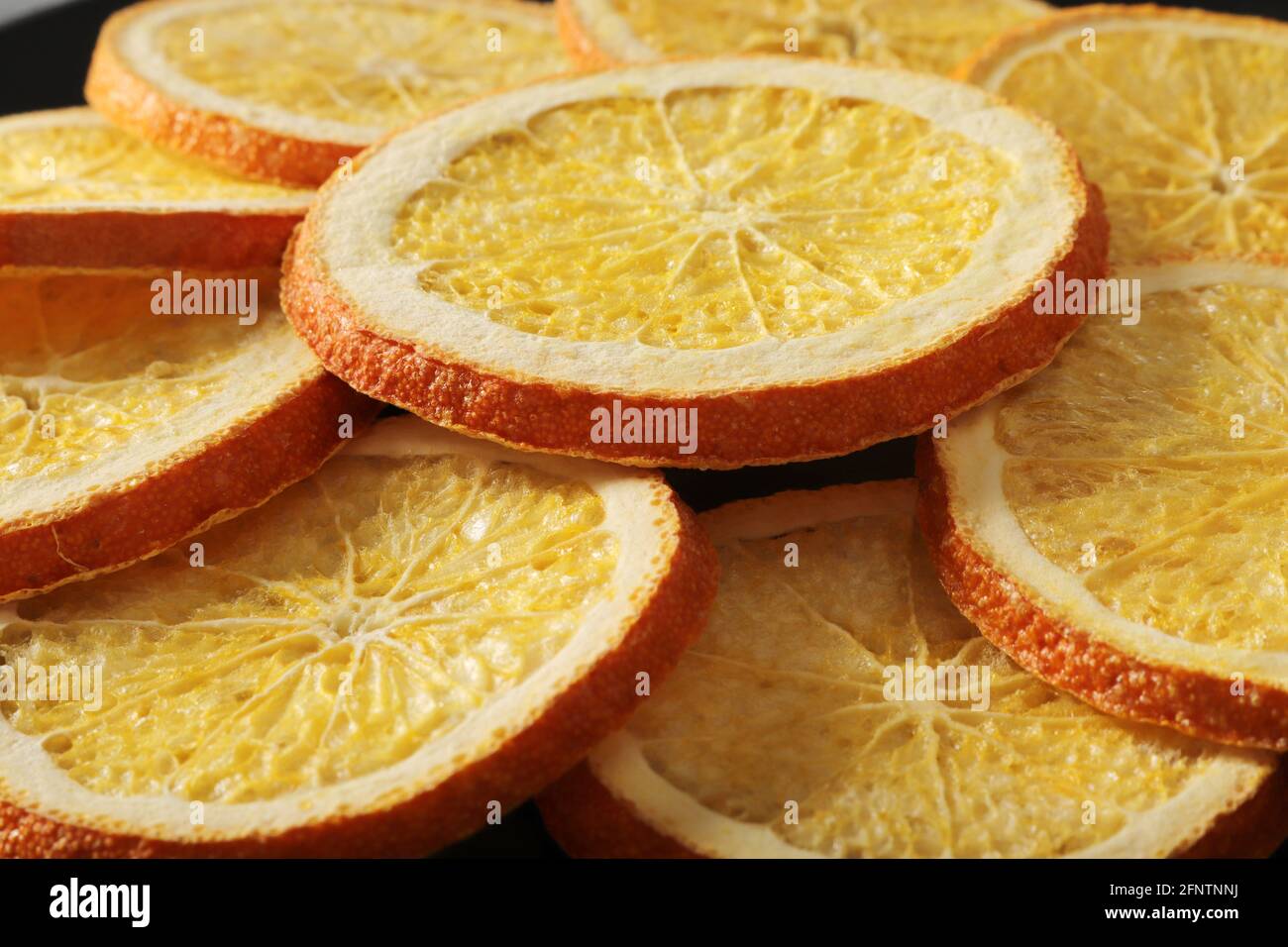 Frozen and dried orange slices Stock Photo - Alamy