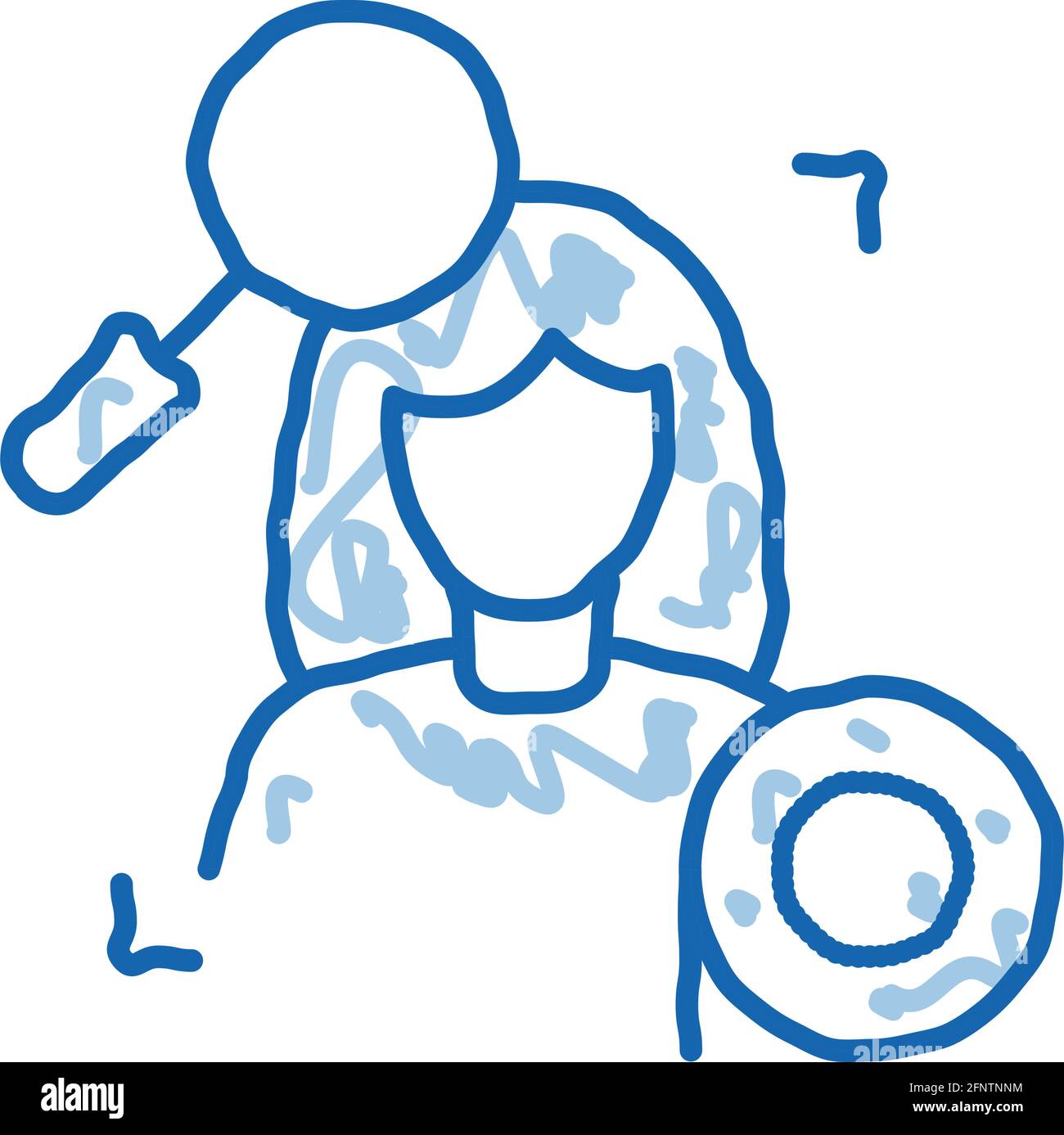 research woman video doodle icon hand drawn illustration Stock Vector ...