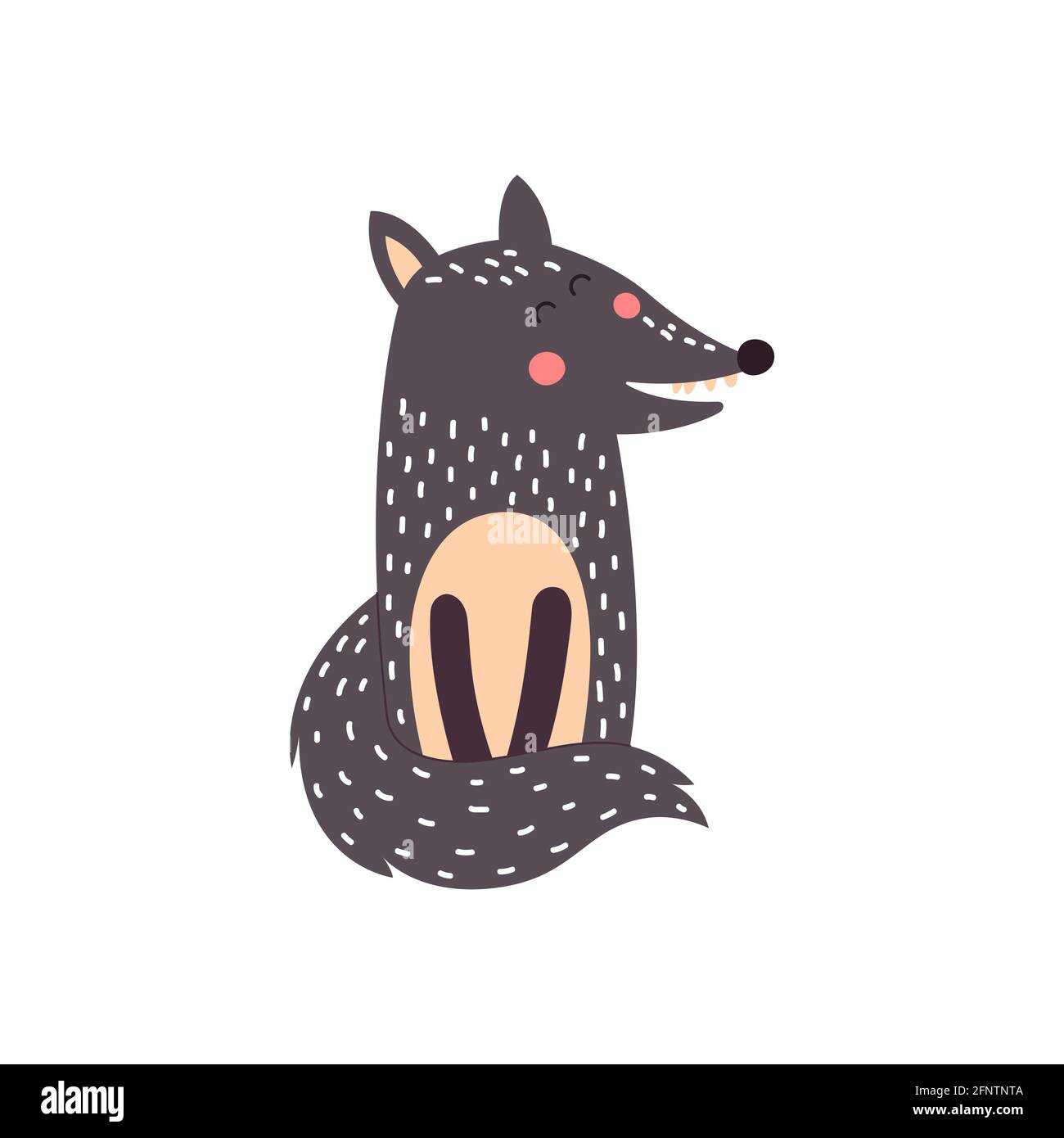 Cartoon wolf logo hi-res stock photography and images - Alamy