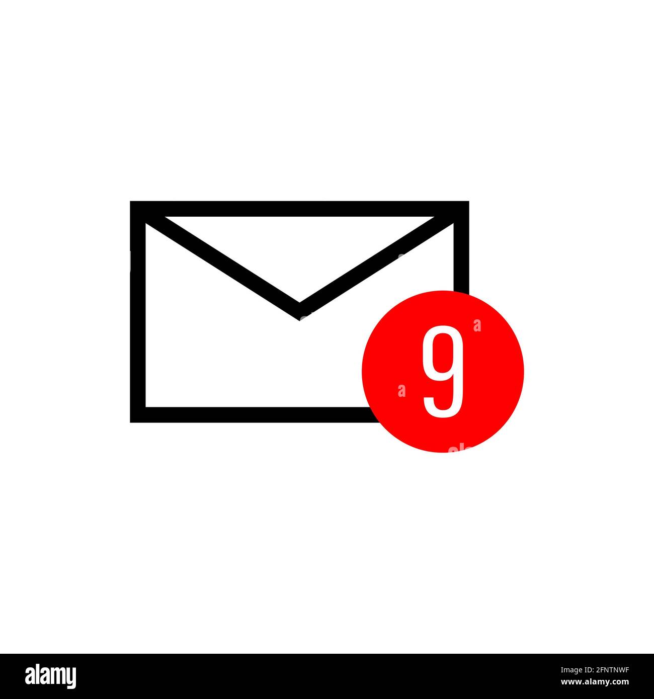 Message icon on white isolated background, illustration Stock Photo - Alamy