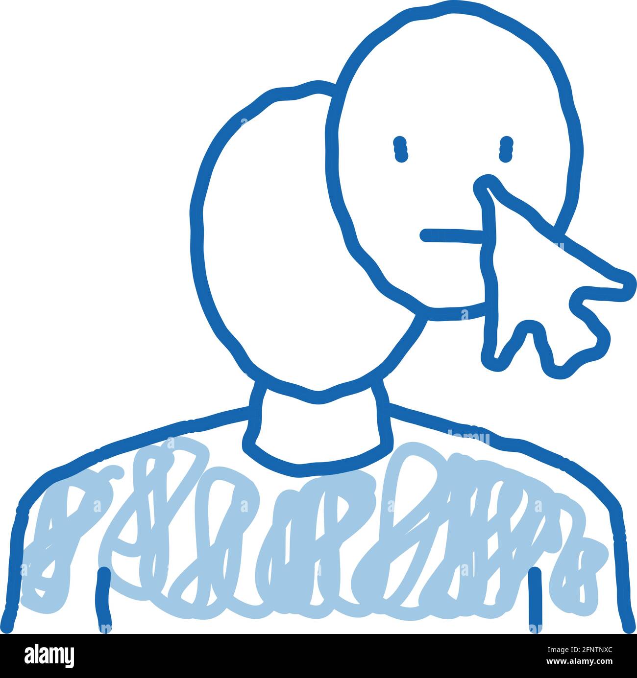 change human face doodle icon hand drawn illustration Stock Vector ...