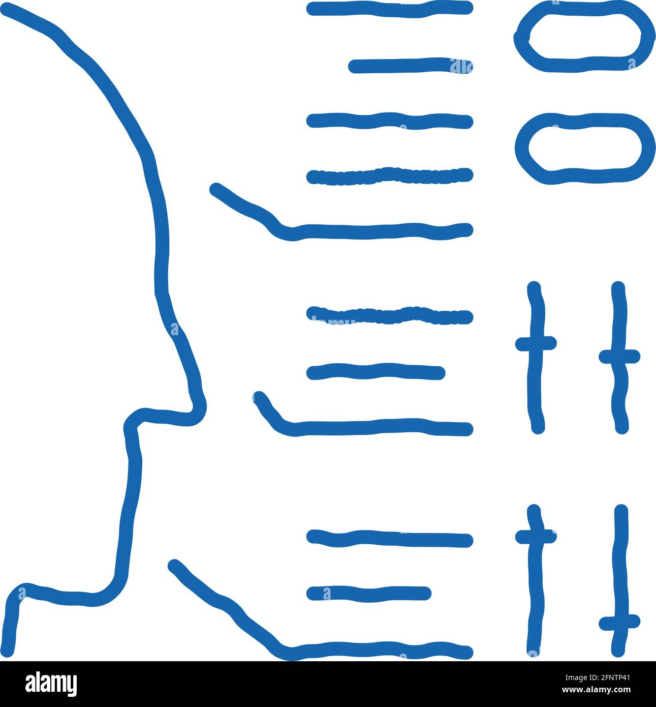 human characteristics doodle icon hand drawn illustration Stock Vector ...