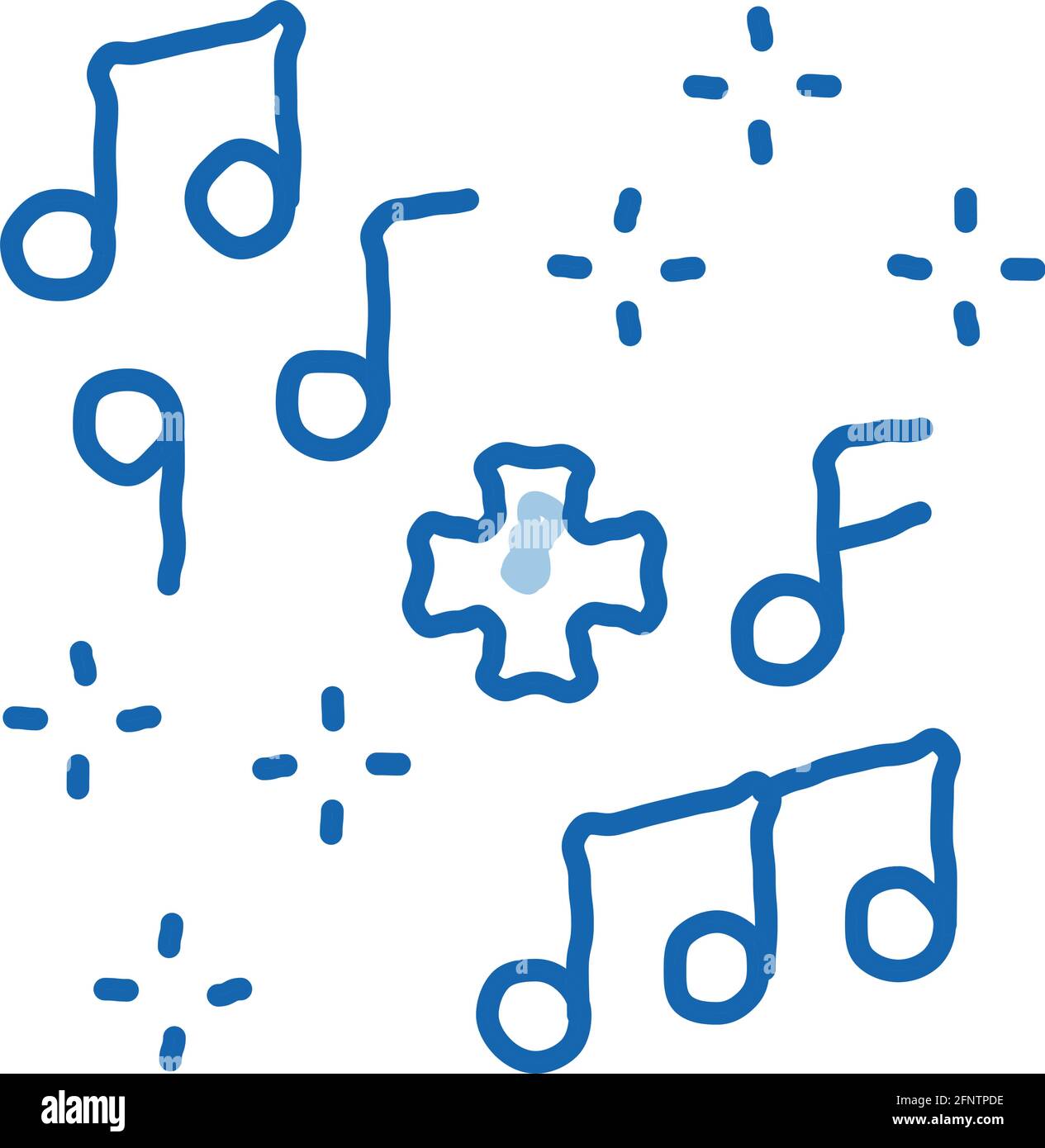 healing music doodle icon hand drawn illustration Stock Vector Image ...