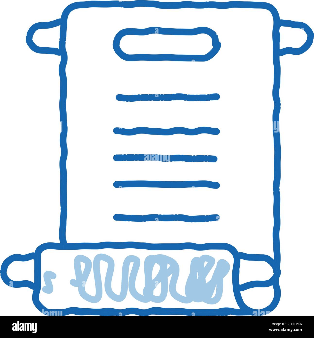 scroll of paper doodle icon hand drawn illustration Stock Vector Image ...