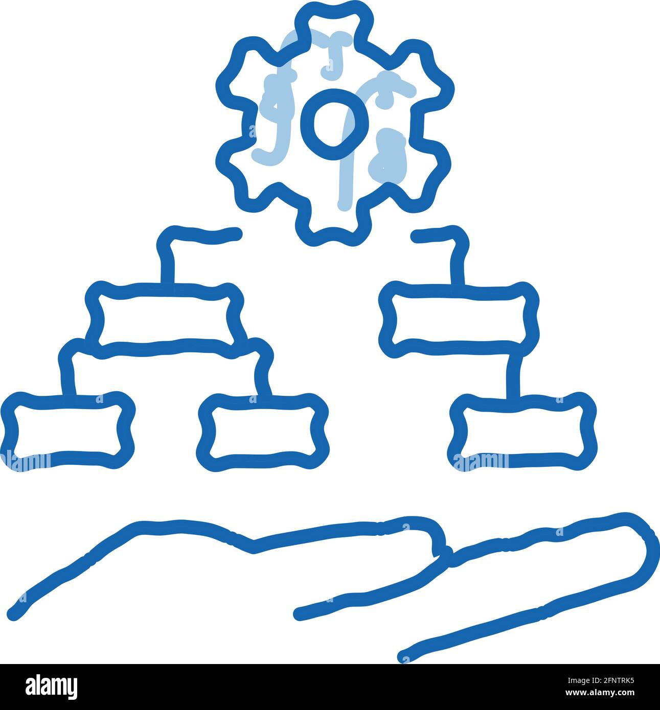 settings algorithm doodle icon hand drawn illustration Stock Vector ...