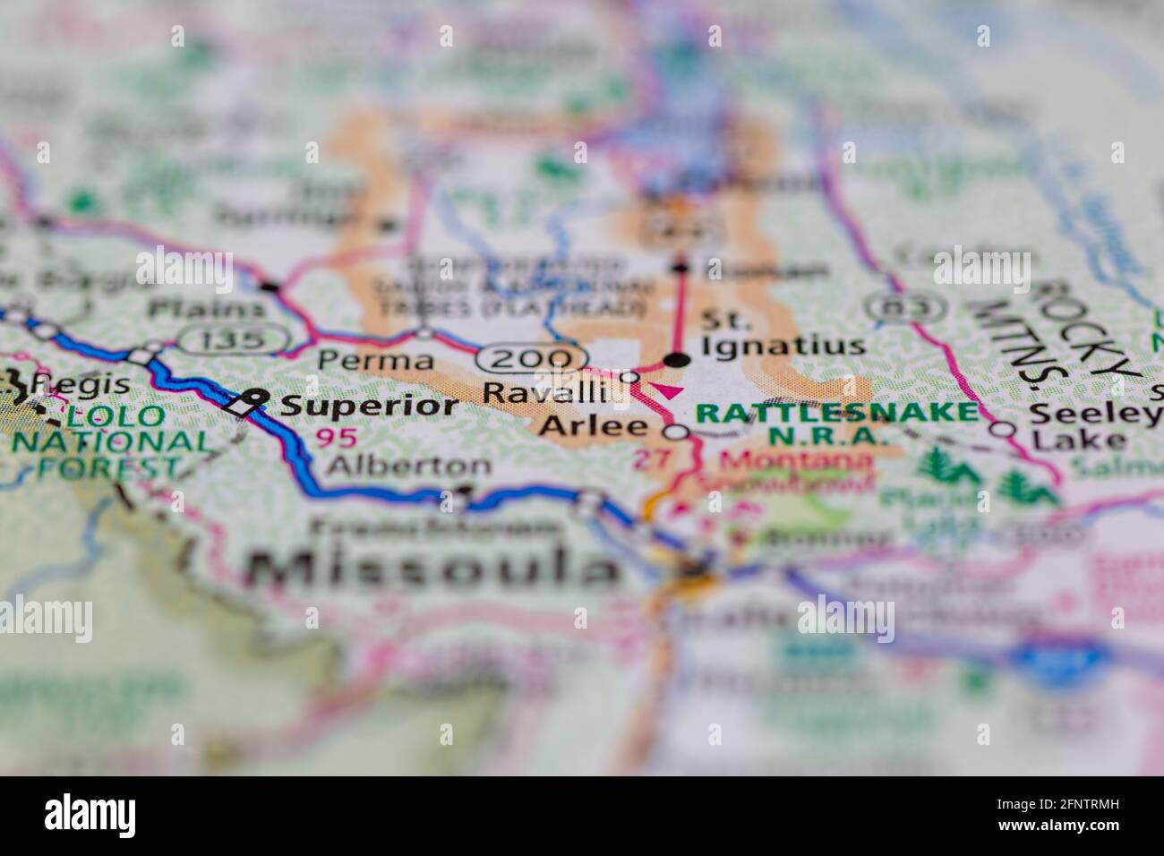 Ravalli on a map hi-res stock photography and images - Alamy