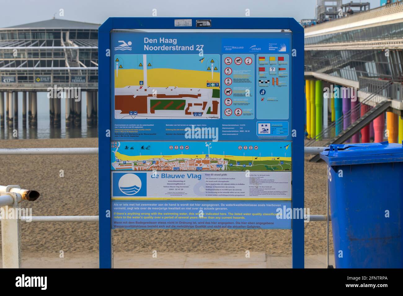 Billboard Noorderstrand Beach At The Hague The Netherlands 23-4-2019 ...