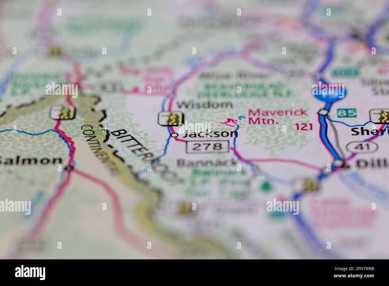 Map of jackson montana hi-res stock photography and images - Alamy