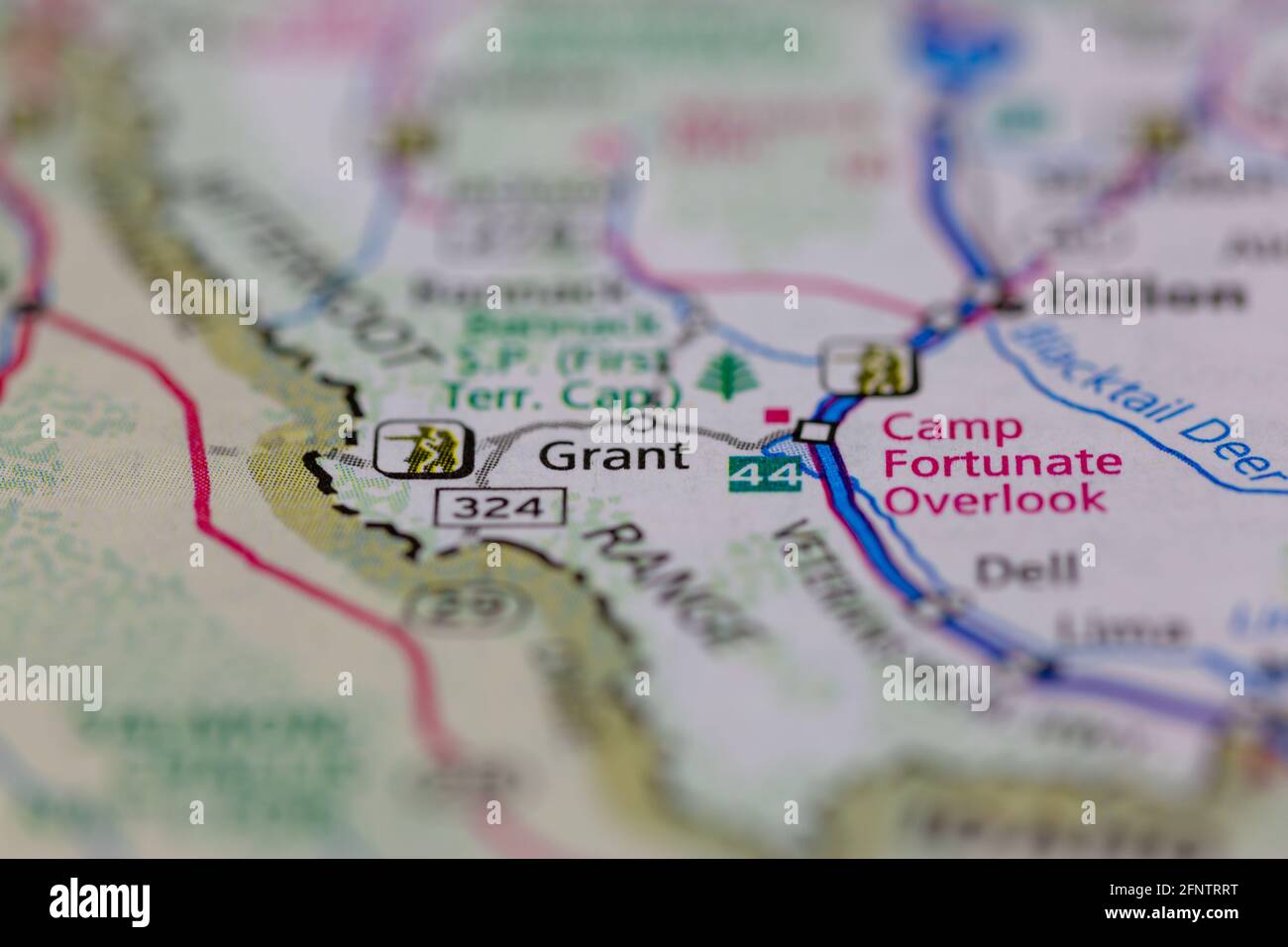 Map of grant hi-res stock photography and images - Alamy