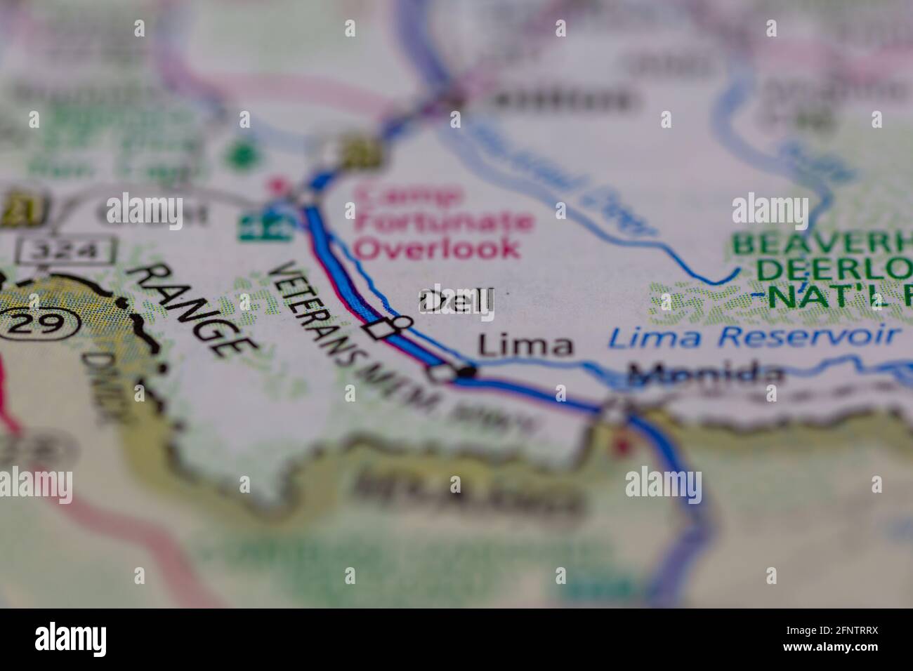 Map of dell montana hi-res stock photography and images - Alamy