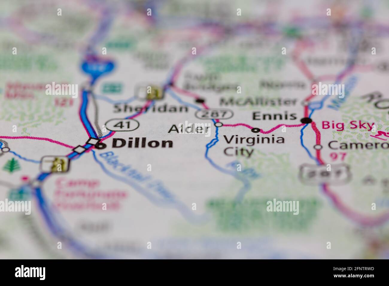 Map of alder montana hi-res stock photography and images - Alamy