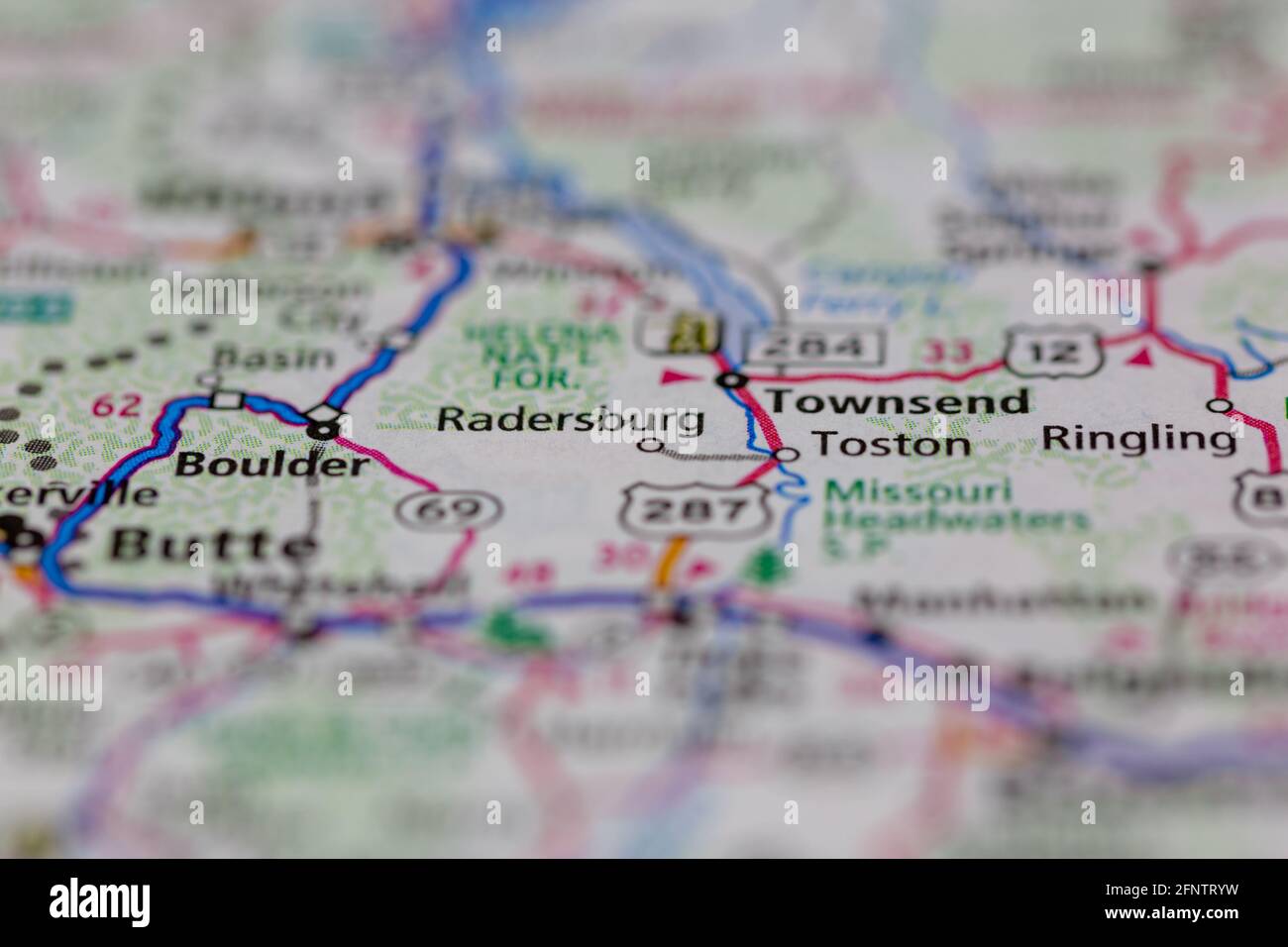 Radersburg map hi-res stock photography and images - Alamy