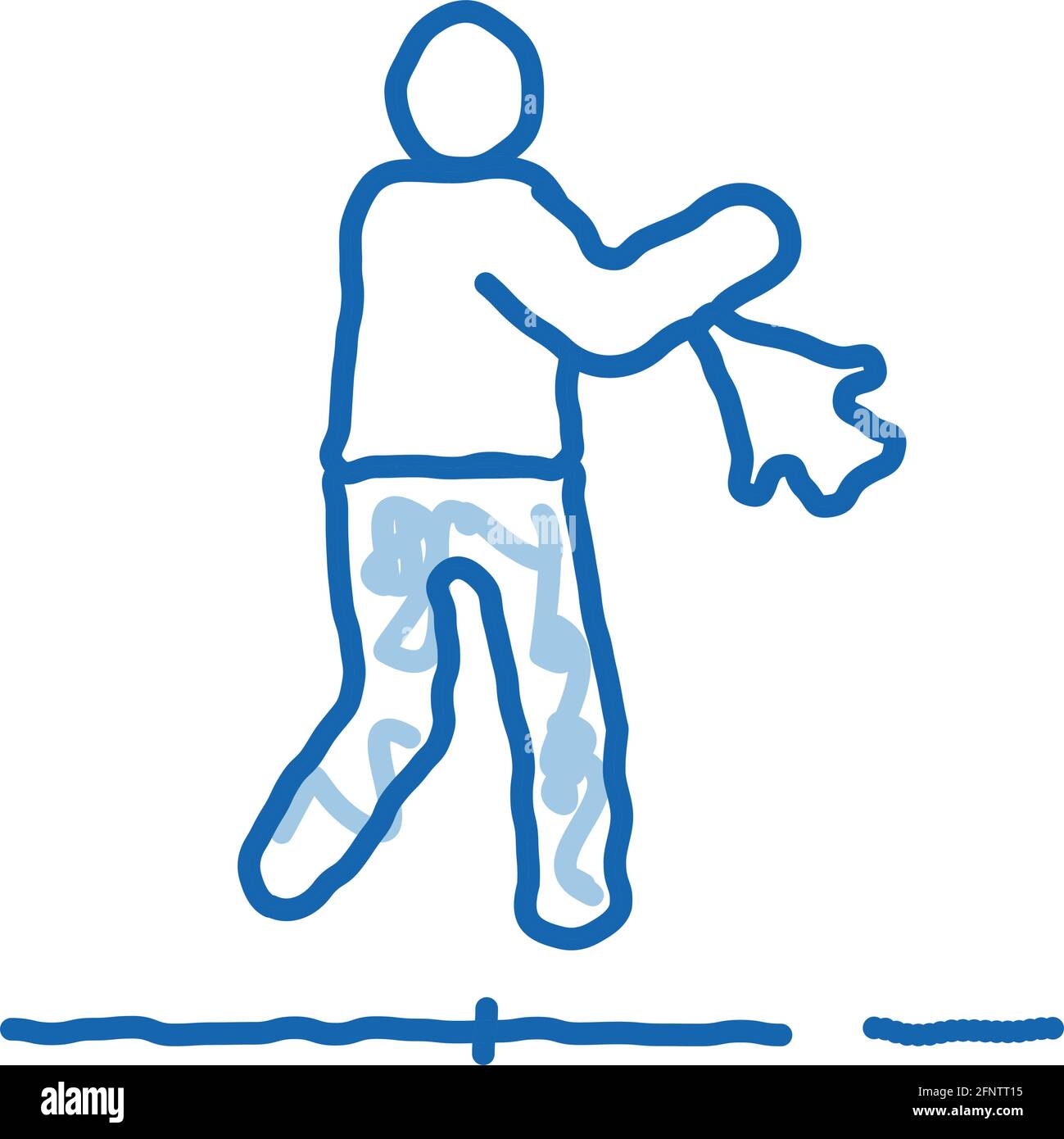 work with movement of man doodle icon hand drawn illustration Stock ...