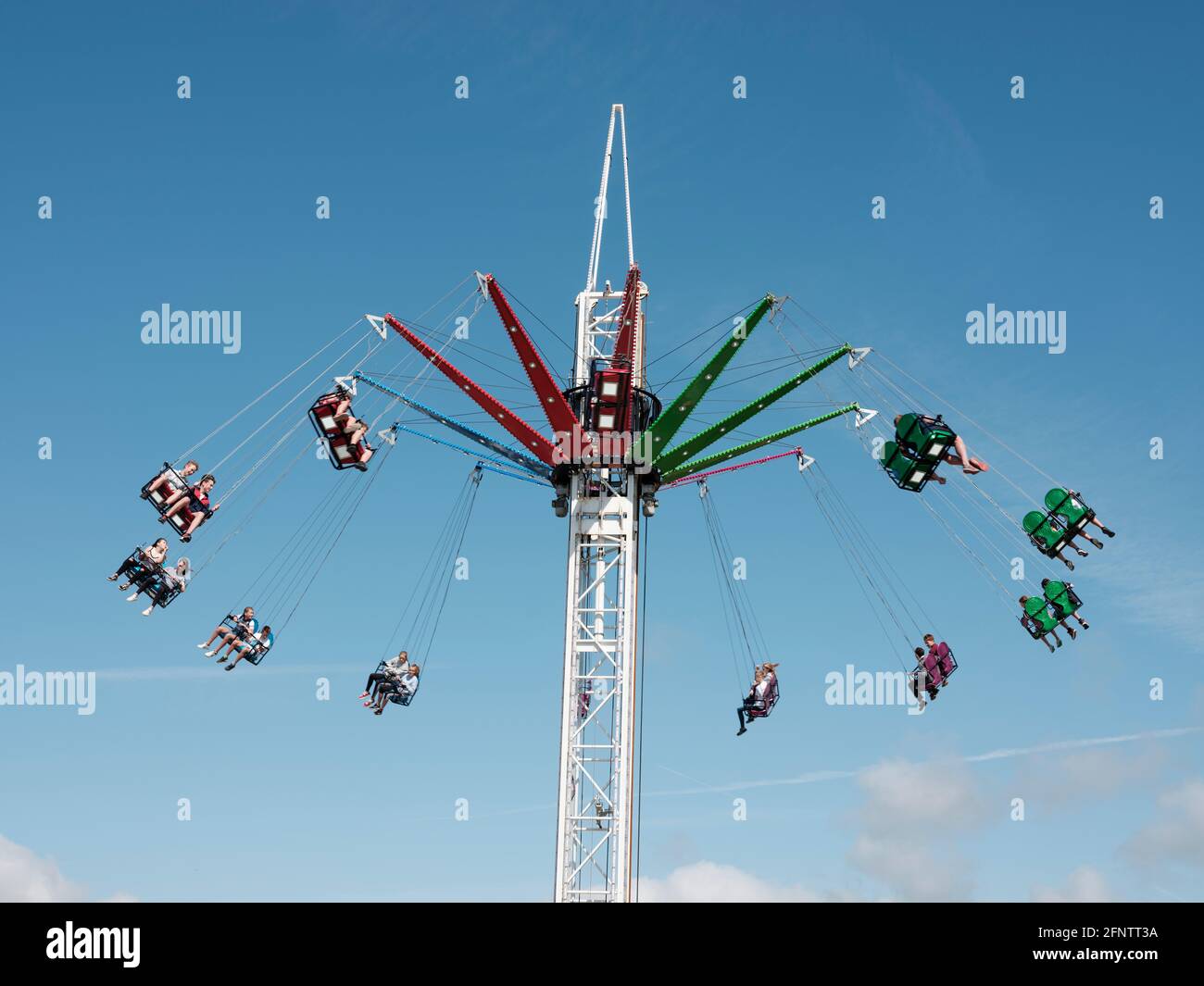 Amusement park rides at the Melplash Agricultural Society Show at the ...