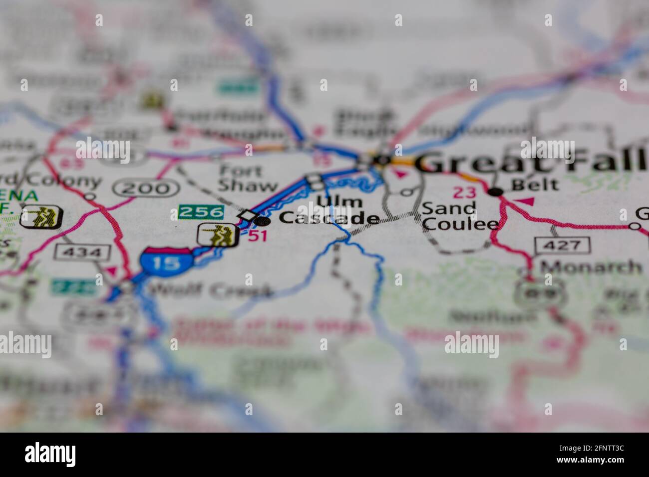 Cascade montana map hi-res stock photography and images - Alamy